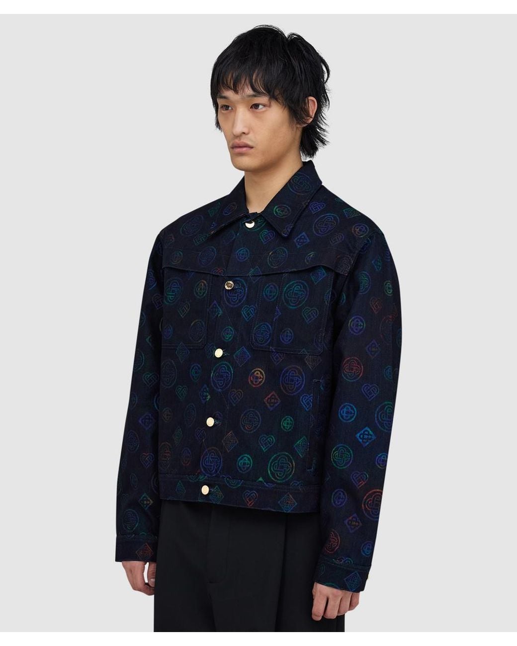 CASABLANCA Heat Map Denim Jacket (Denim in Blue for Men | Lyst UK