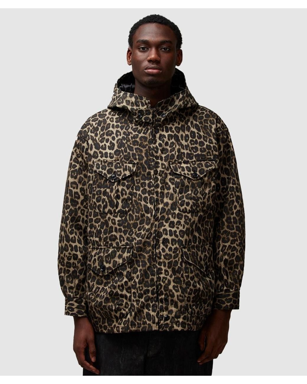 Engineered Garments Field Parka Jacket ( Nyco Leopard Print in Black ...