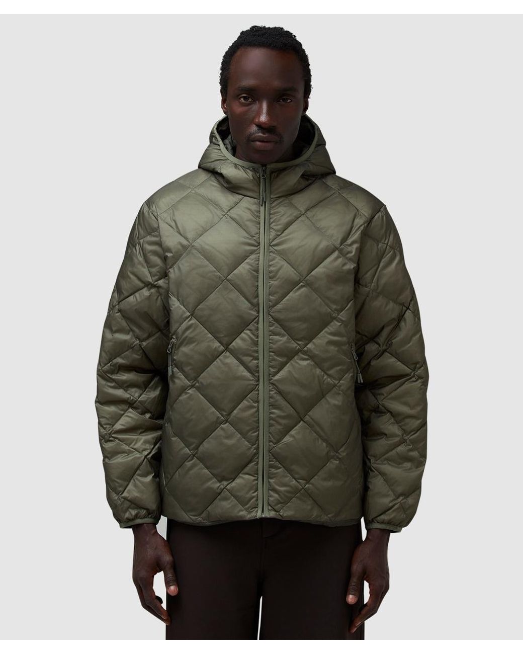 Hiking Patrol Light Hooded Down Jacket in Green for Men | Lyst