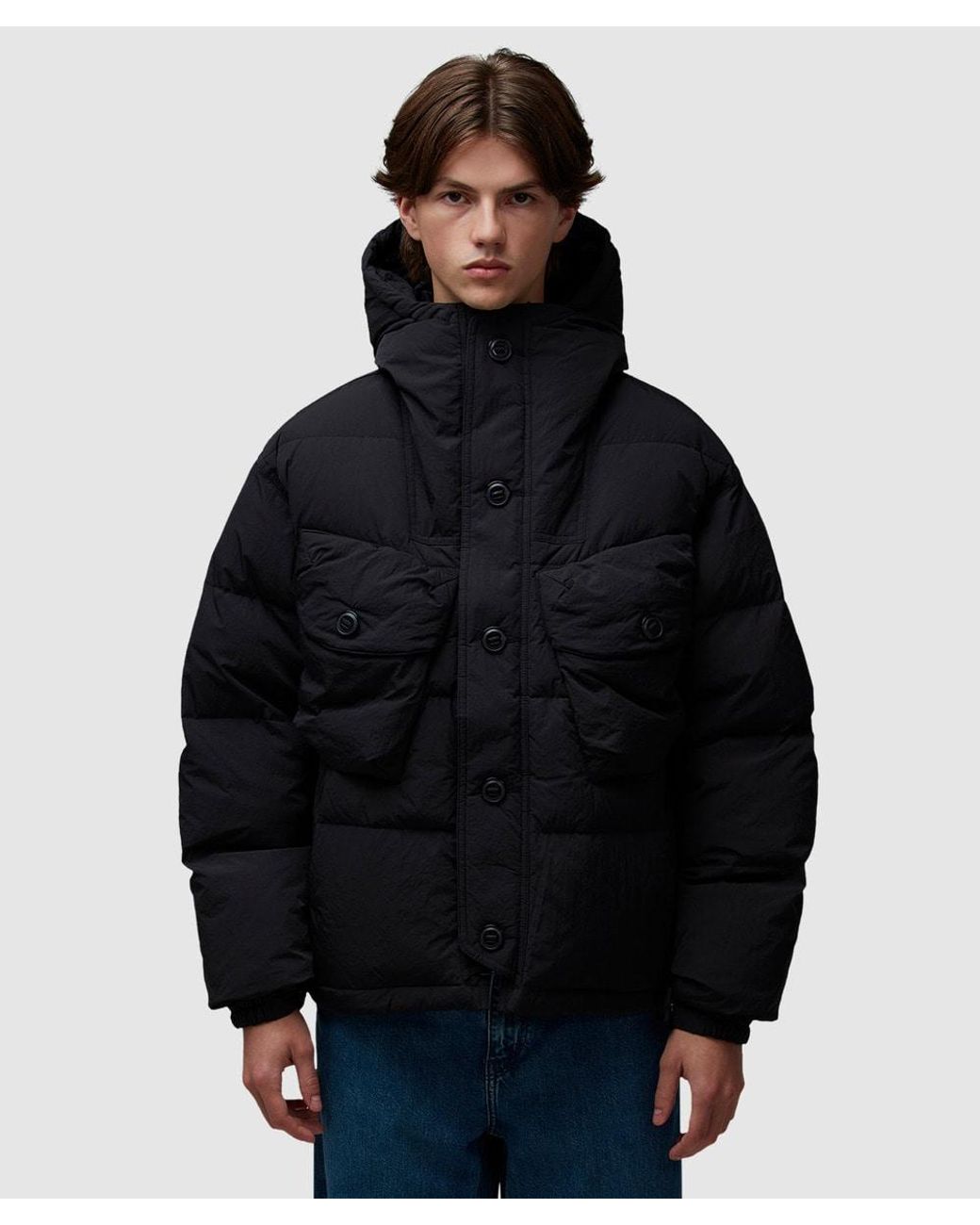 FRIZMWORKS Smock Puffer Down Parka Jacket ( in Black for Men | Lyst