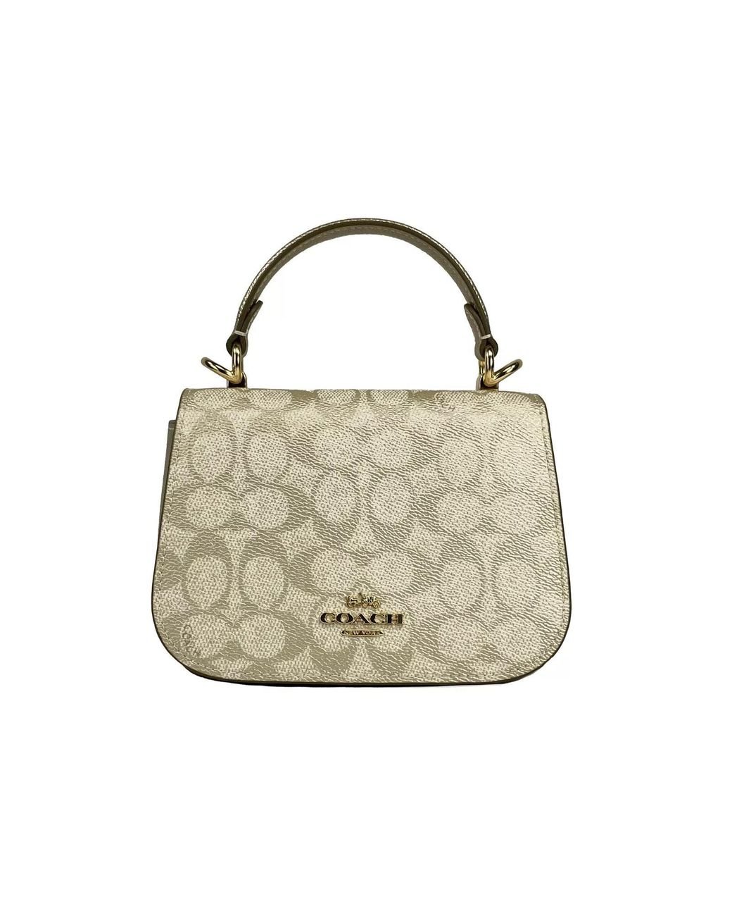 COACH Lysa Top Handle Bag Crossbody Champagne Gold in Metallic | Lyst