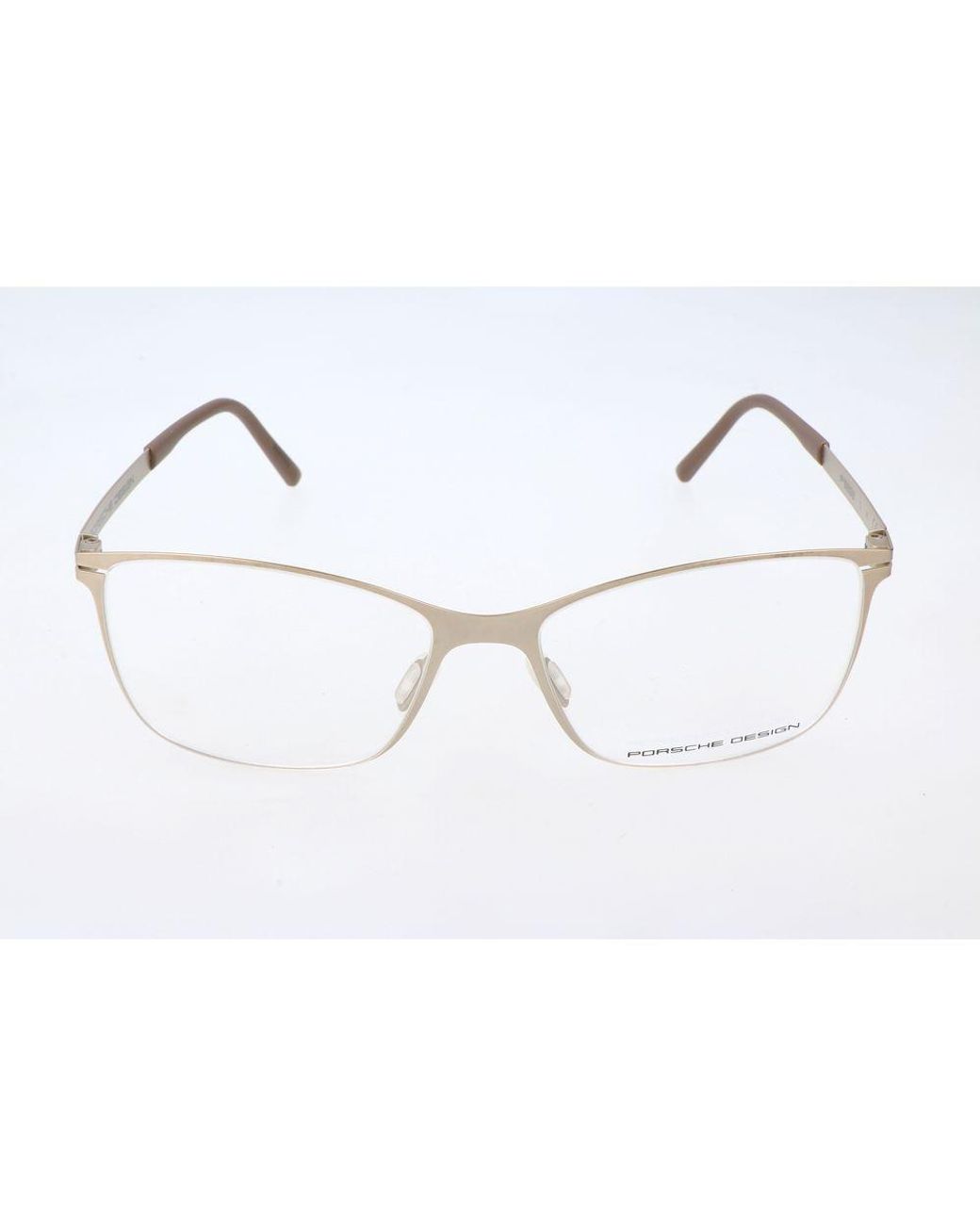 Porsche Design Gold Metal Glasses (frames) in White | Lyst