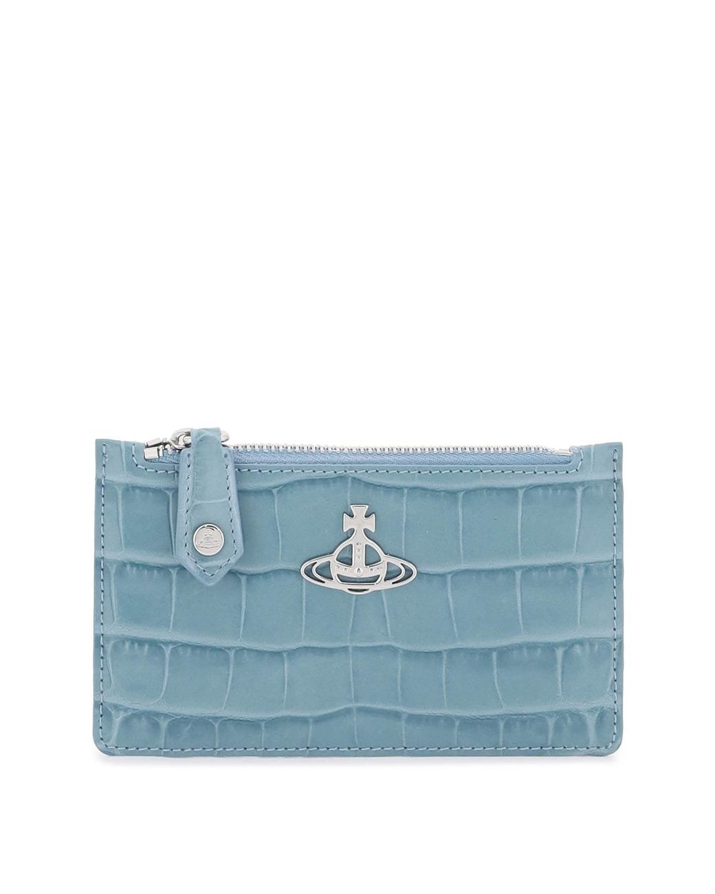 Vivienne Westwood Embossed Crocodile Leather Card in Blue | Lyst UK