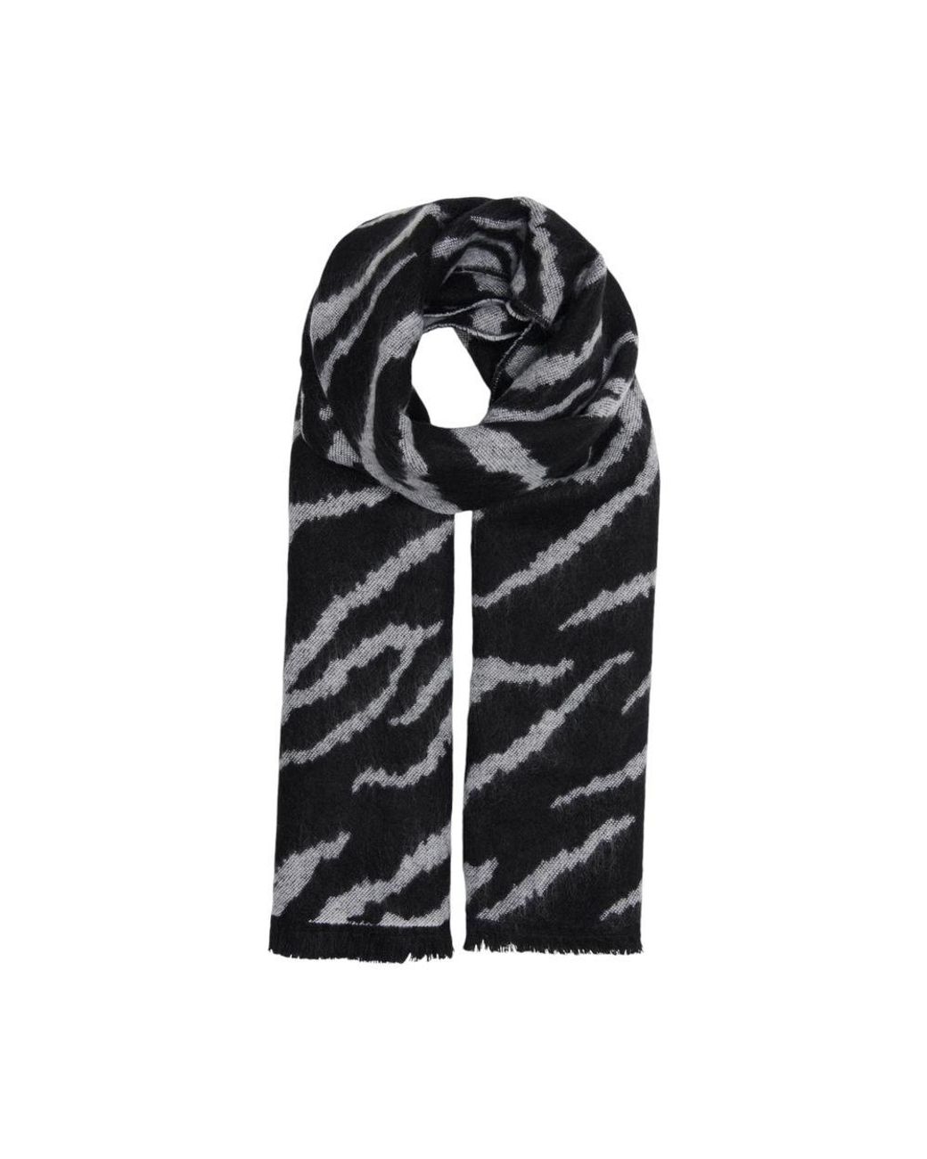 ONLY Black Acrylic Scarf | Lyst UK
