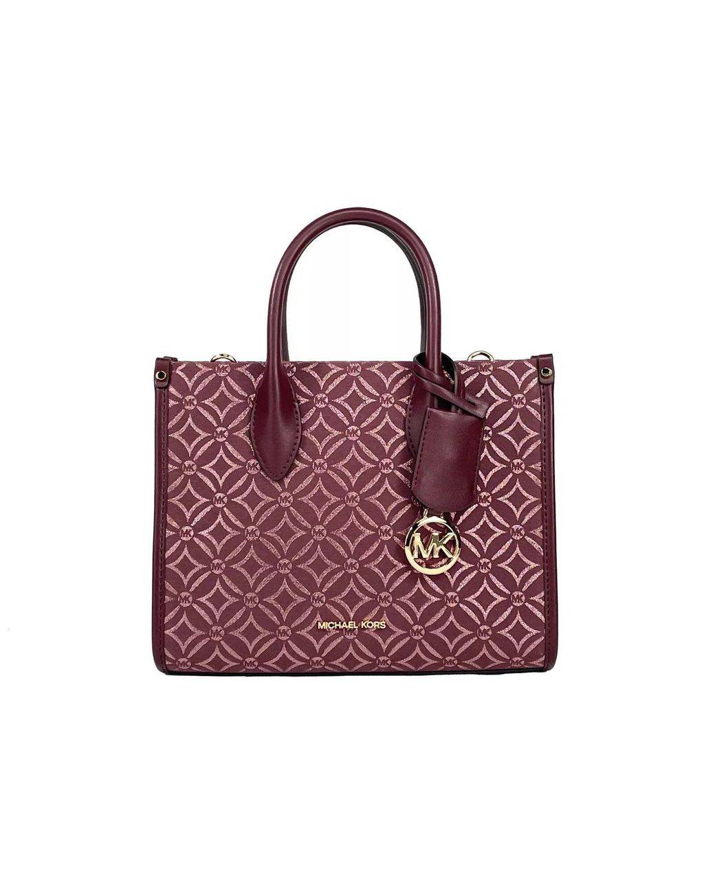 Michael Kors Mirella Small Top Zip Crossbody Tote Bag in Red | Lyst