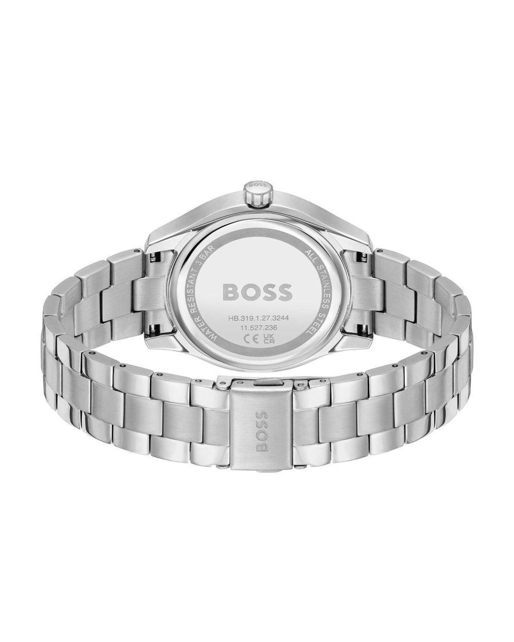 BOSS Silver Stainless Steel Stainless Steel Watch in Metallic | Lyst
