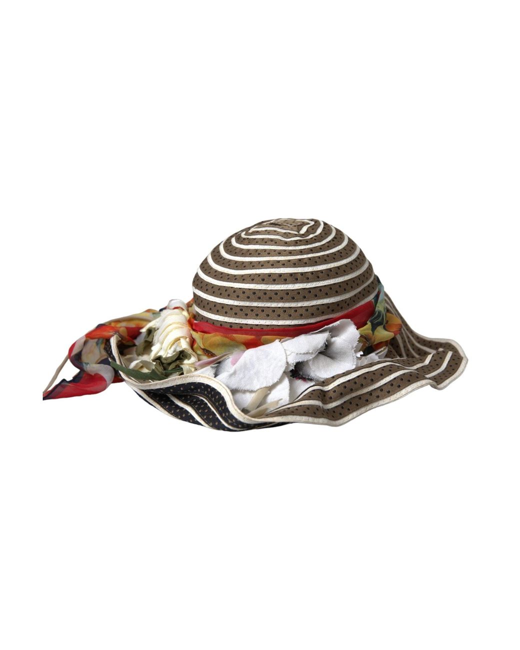 Dolce & Gabbana Multicolor Fantasy Wide Brim Floppy Hat in White | Lyst