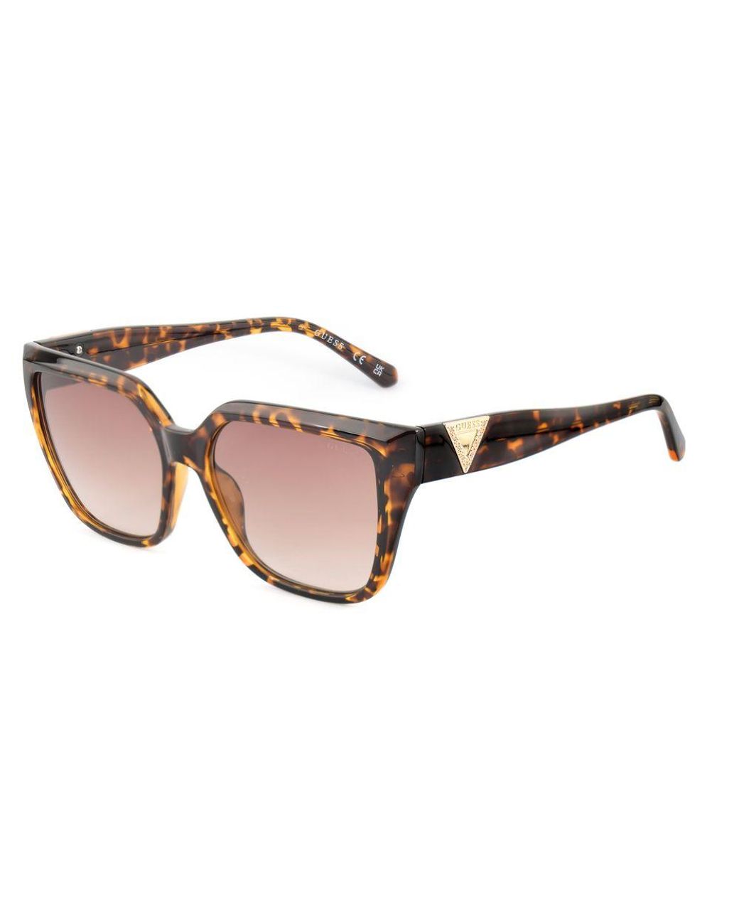 Guess Brown Resin Sunglasses in Natural | Lyst UK