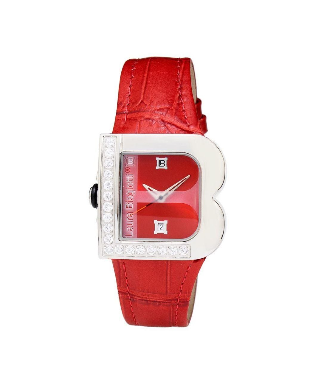 Laura Biagiotti Red Leather Dress Watch | Lyst