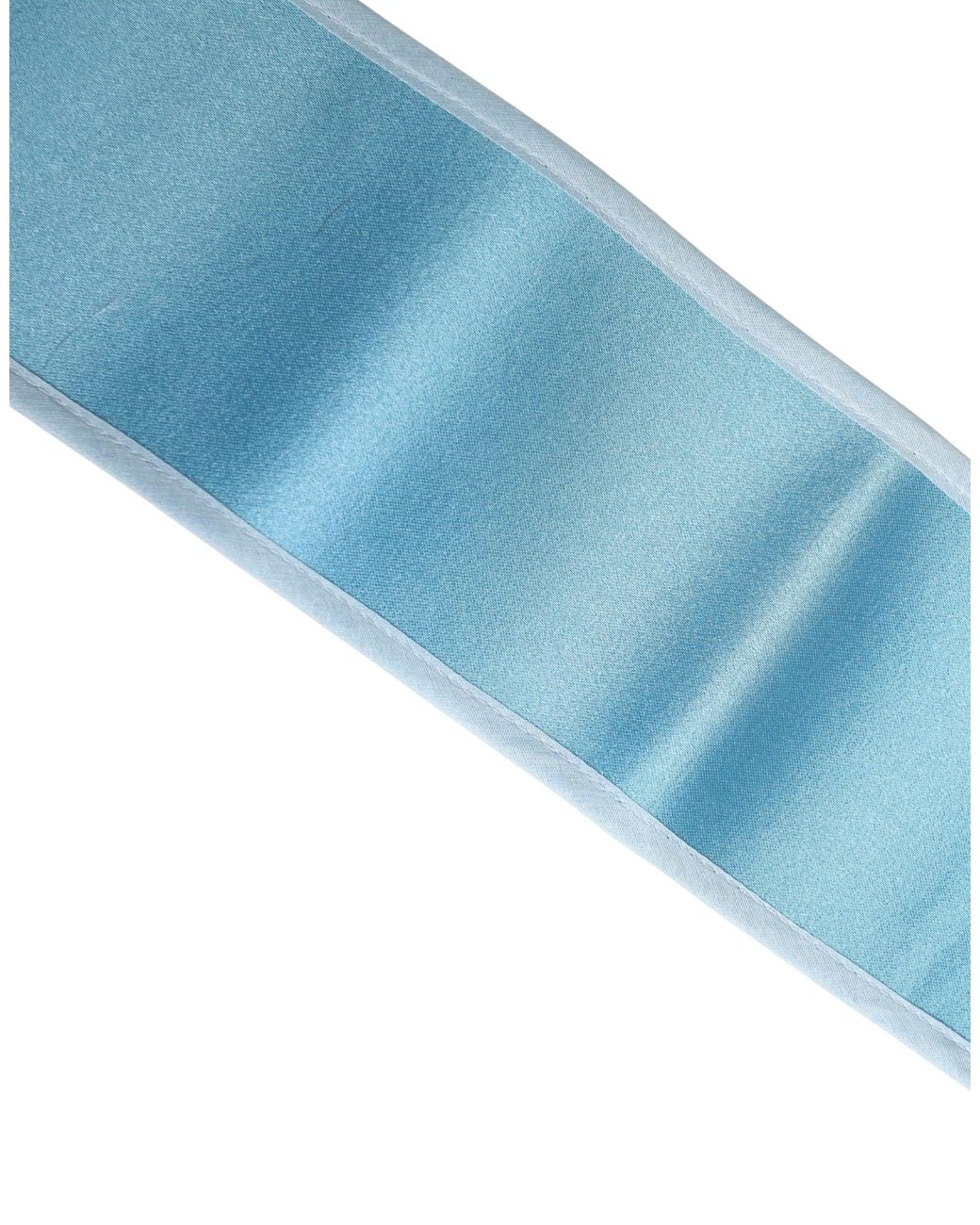 Dolce & Gabbana Light Blue Silk Satin Waist Cintura Belt | Lyst
