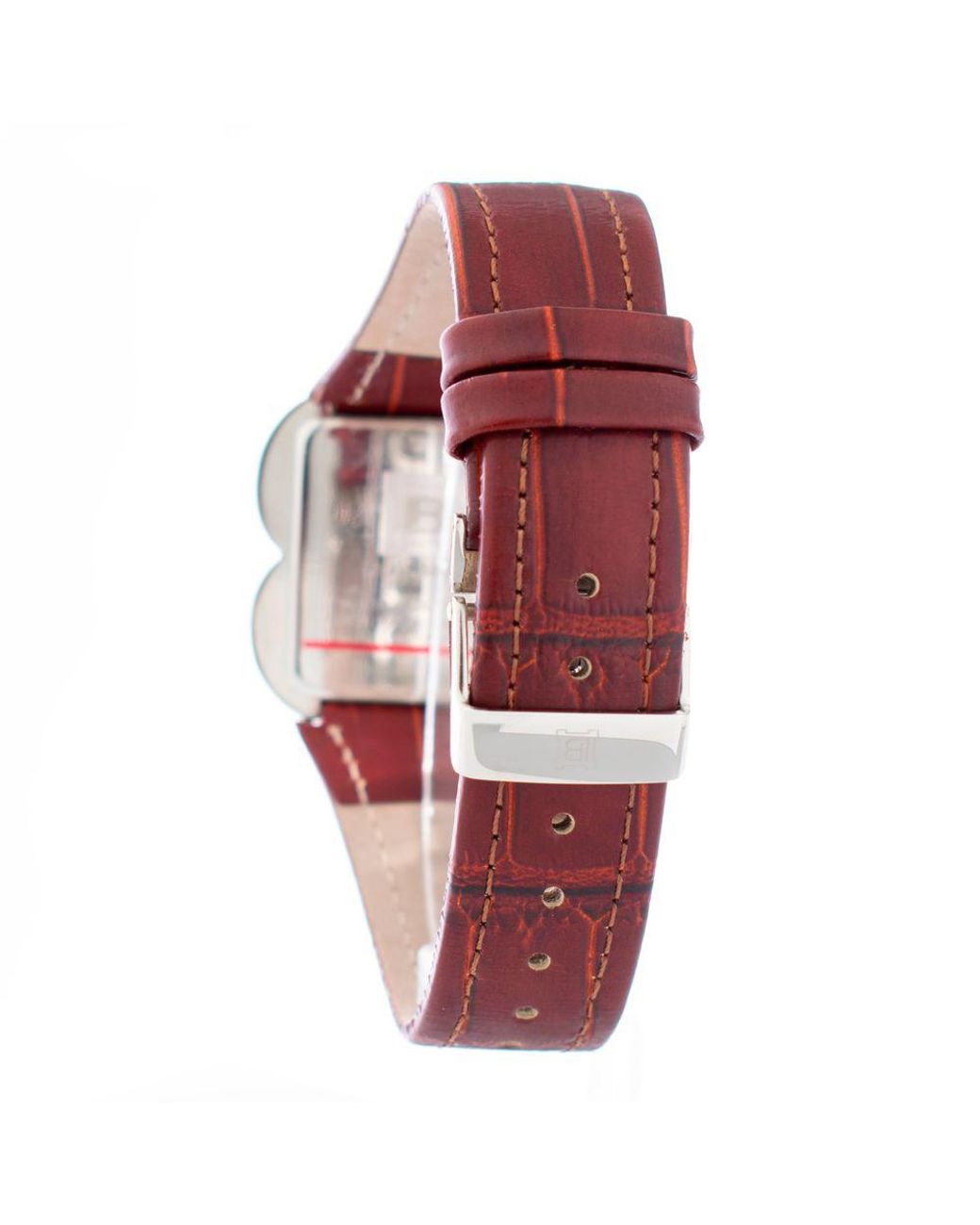 Laura Biagiotti Brown Leather Dress Watch in Red | Lyst UK
