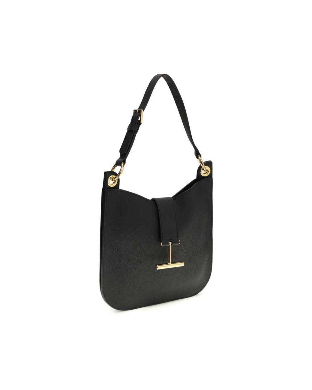 Tom Ford Black Calf Leather Bos Taurus Shoulder Bag | Lyst
