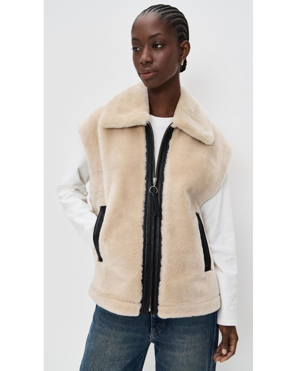 IRO Bethany Vest in Natural | Lyst