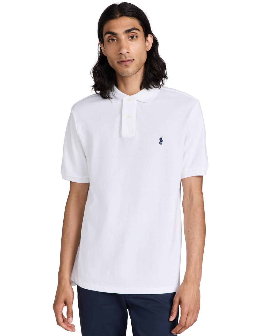 Polo Ralph Lauren Classic Fit Iconic Mesh Polo in White for Men | Lyst