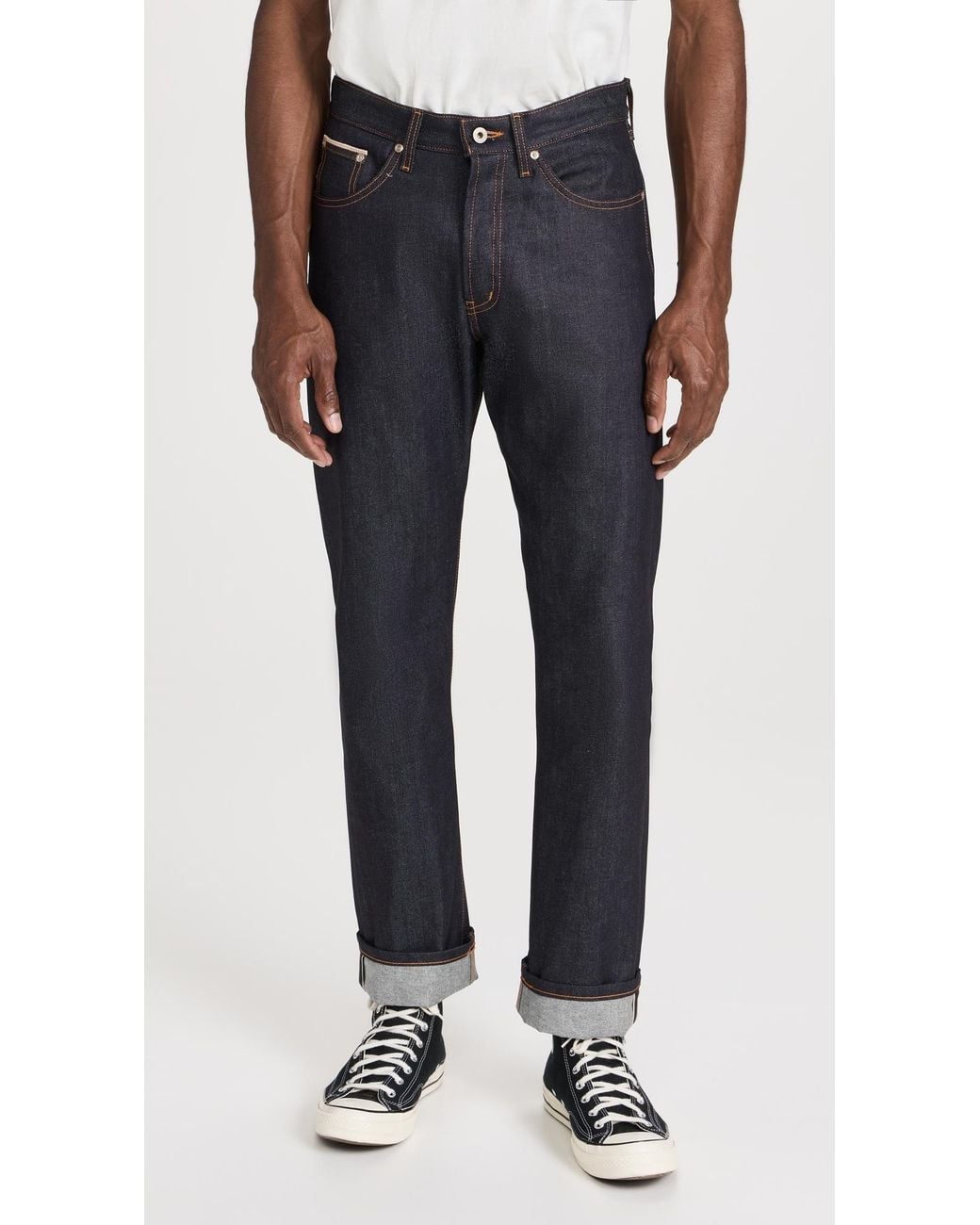 Naked & Famous True Guy 11Oz Stretch Selvedge Jeans in Black for Men | Lyst