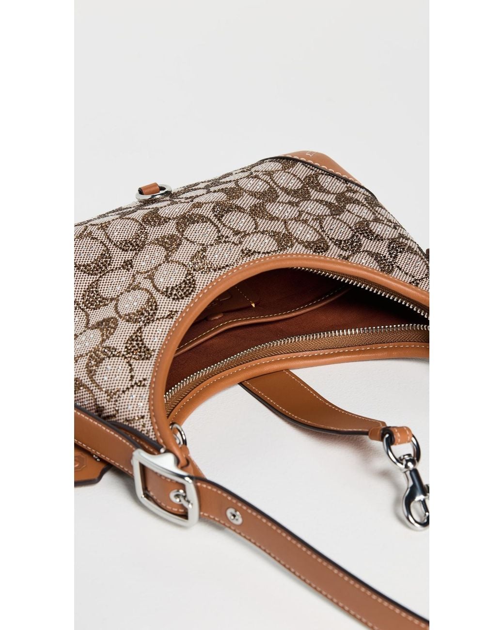 COACH The Coach Originals Crystal Signature Bag in Brown | Lyst