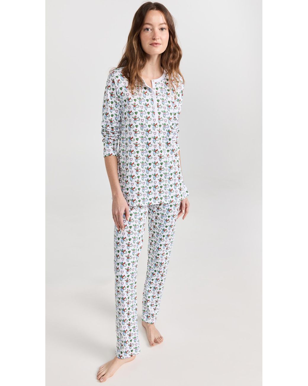 Roller Rabbit Merry Monkey Christmas Pajamas Clearance | www ...