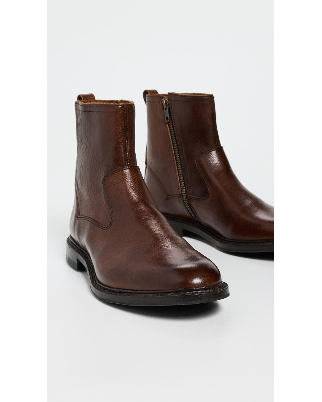 Allen Edmonds Tompkins Leather Western Boots in Brown for Men | Lyst