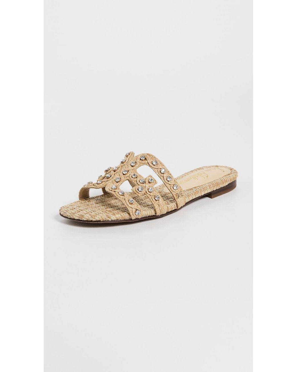 Sam Edelman Bay Flat Sandal in White | Lyst