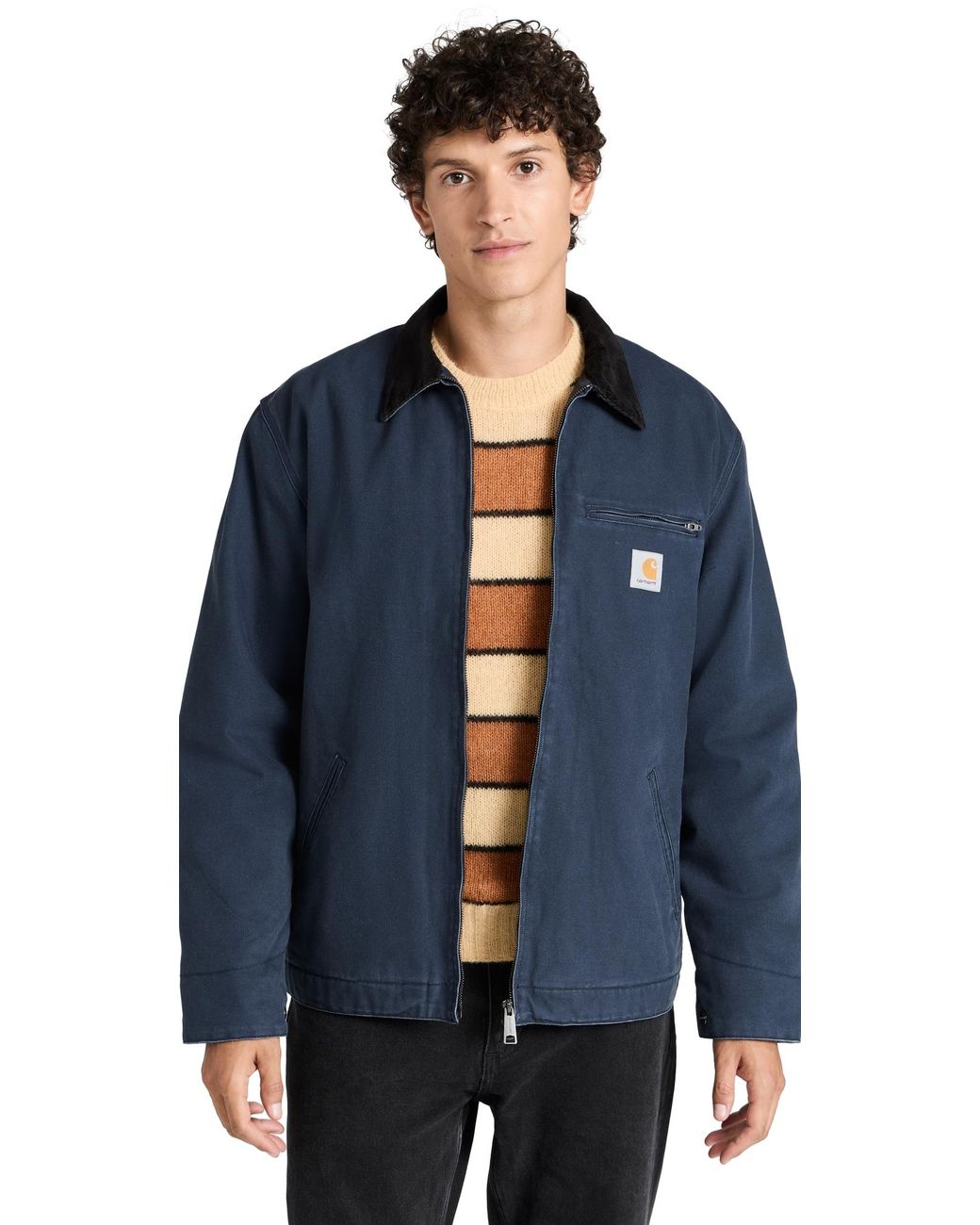 Carhartt Detroit Jacket Blue / Black (tone Wah) for Men | Lyst