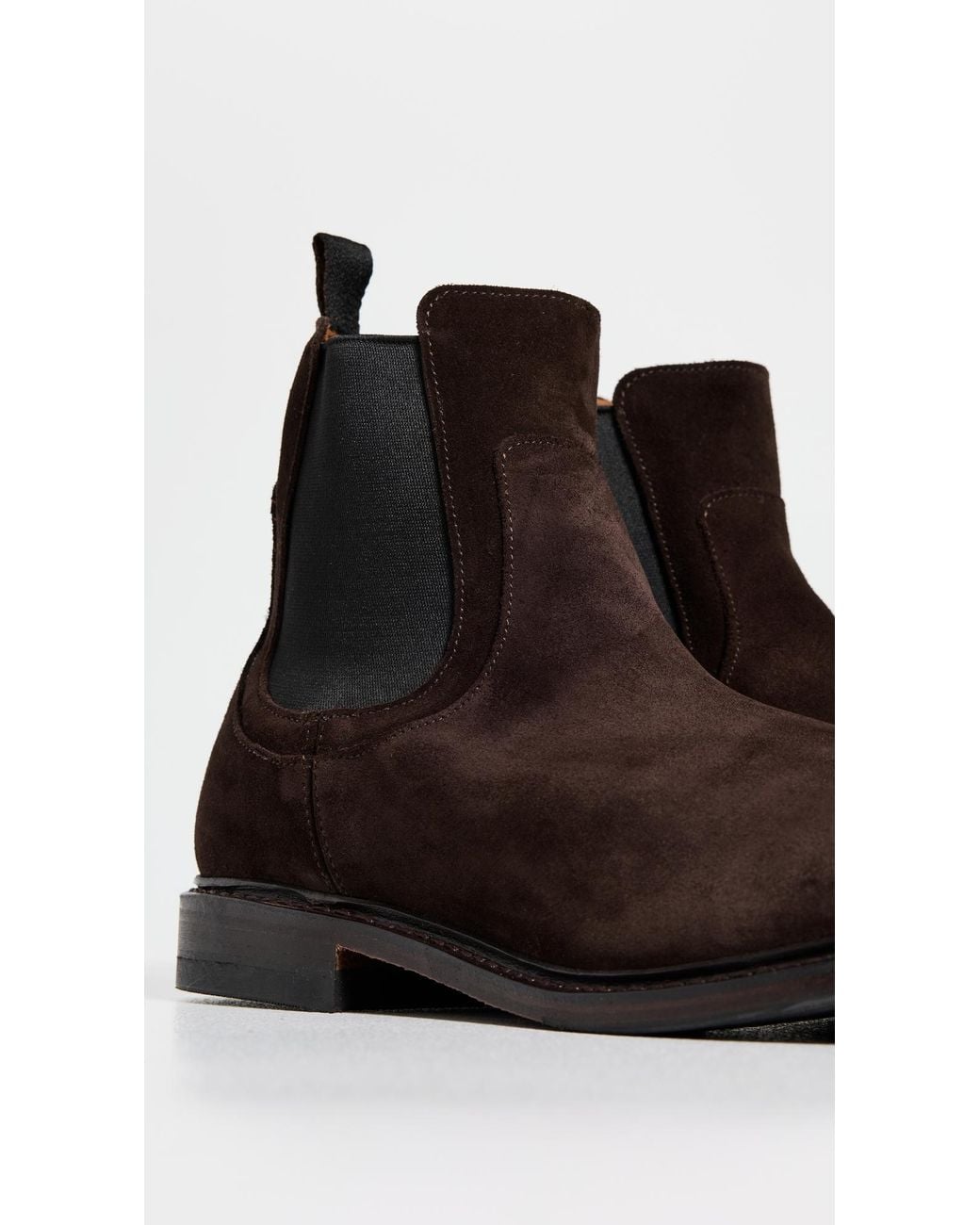 Allen Edmonds Tanner Suede Chelsea Boots in Black for Men | Lyst
