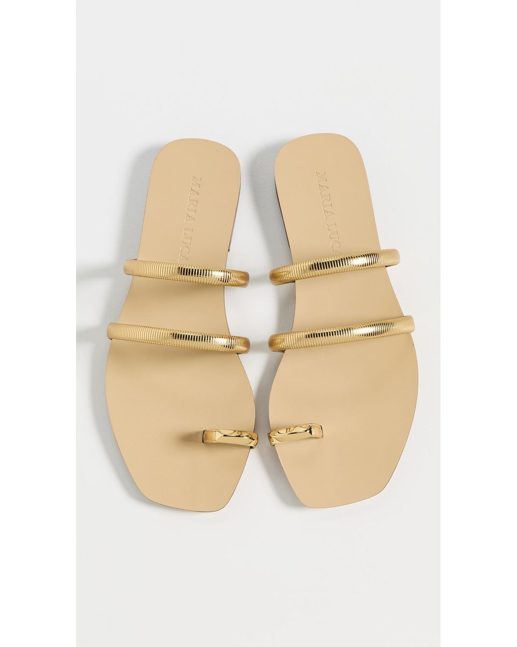 MARIA LUCA Monica Capri Sandals in Black | Lyst