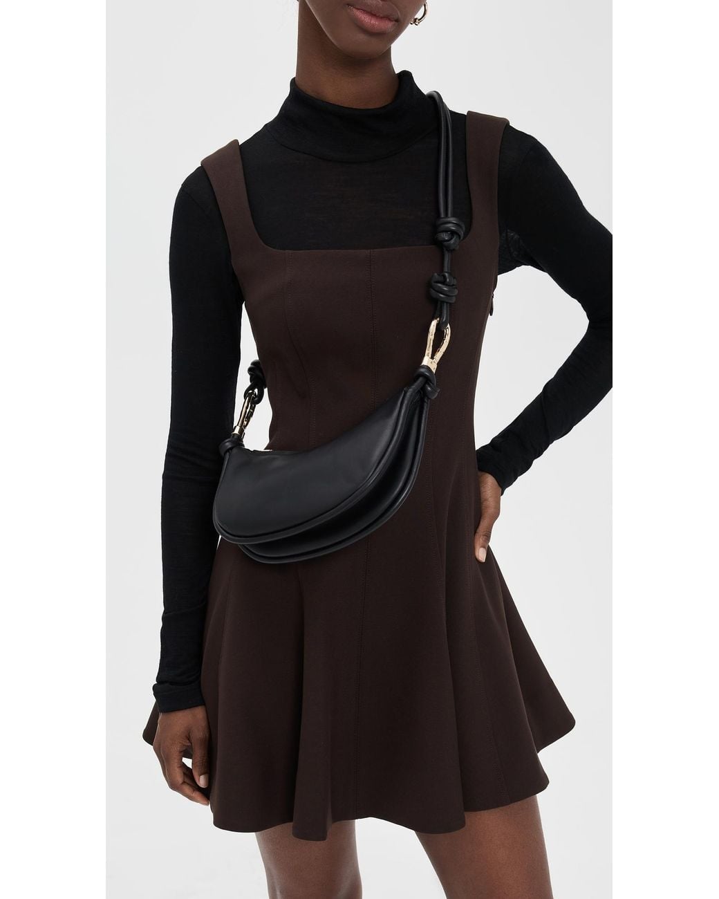 Jonathan Simkhai Avery Leather Crossbody Bag in Black | Lyst