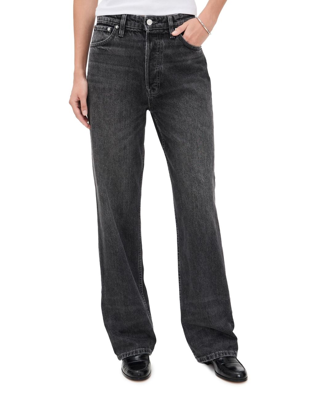 EB DENIM Sofia High Rise Relaxed Jeans in Black | Lyst