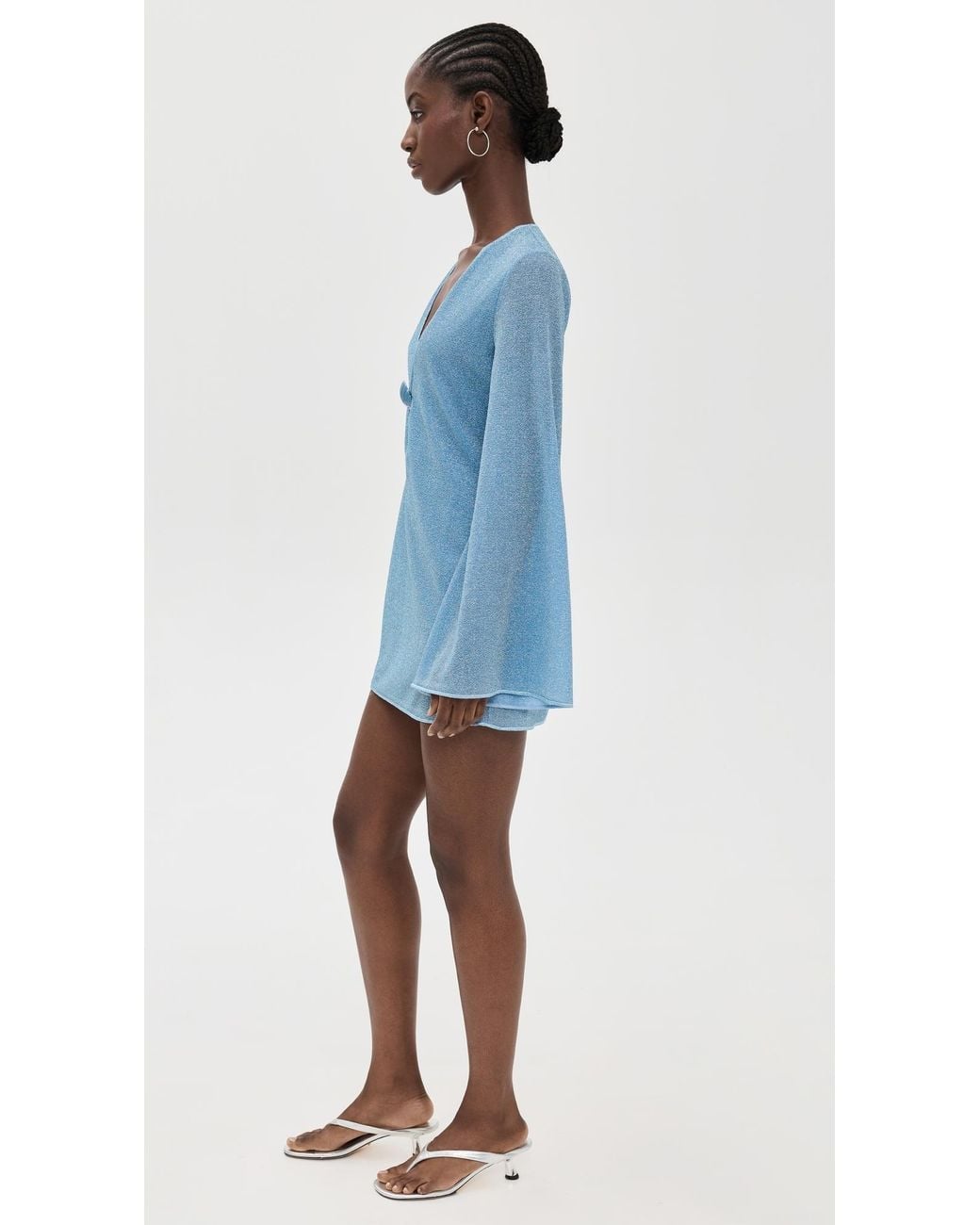 Oséree Lumiere Shell Kaftan Dress in Blue | Lyst