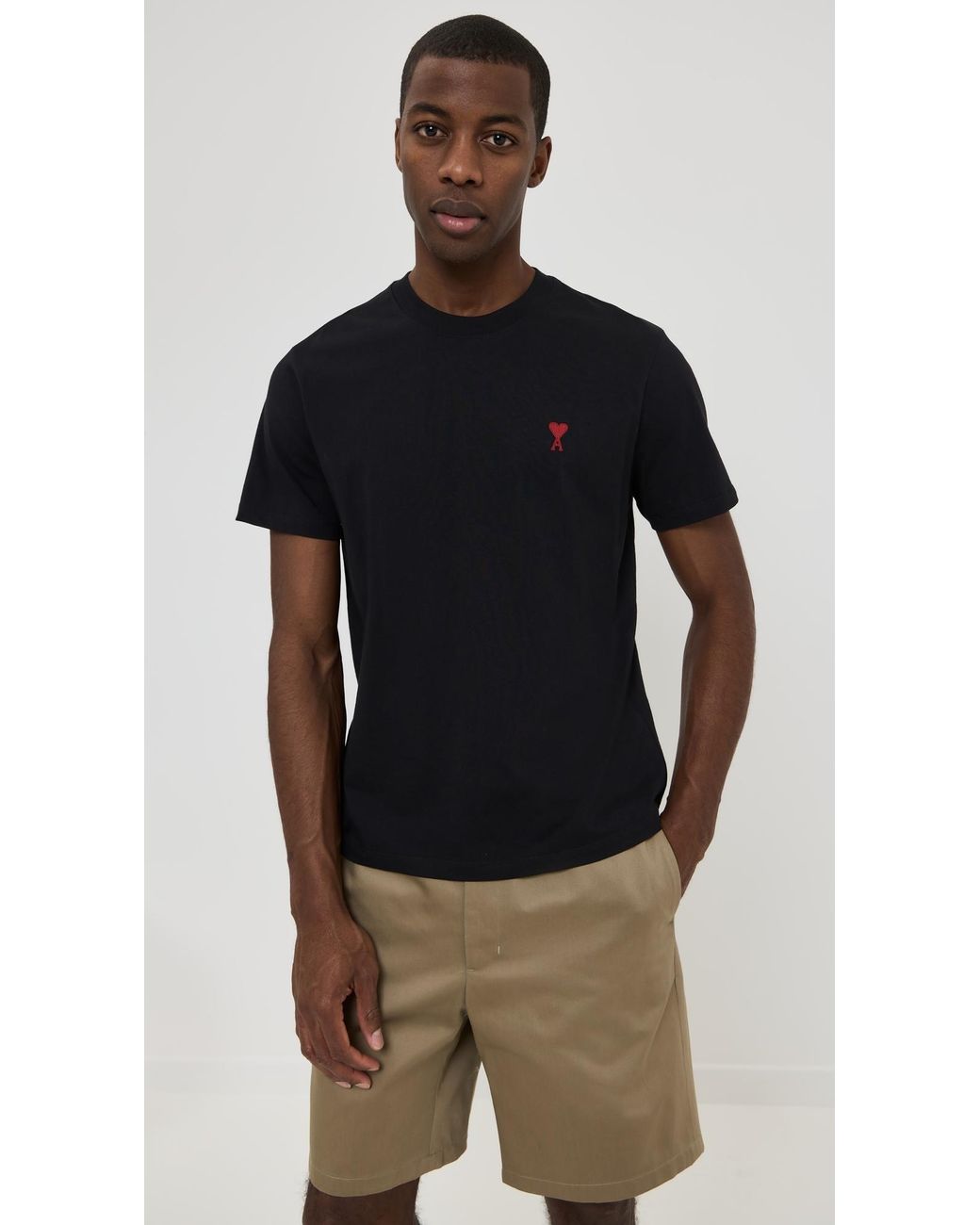 Ami Paris Adc Classic Fit Logo Tee in Black for Men | Lyst