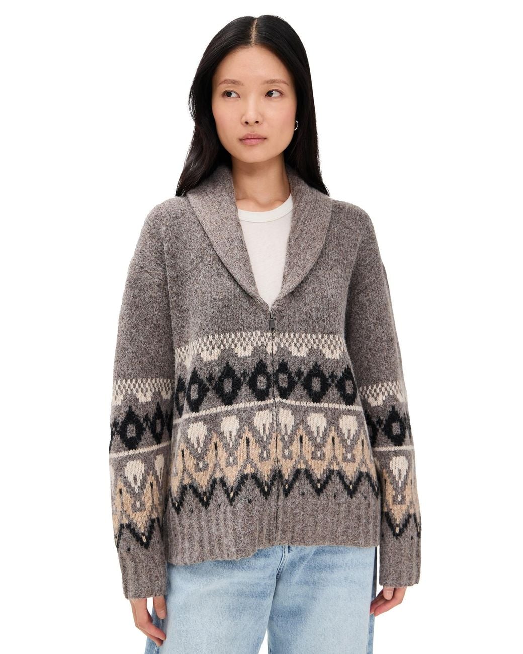 Joe's Jeans The Inga Fair Isle Cardigan | Lyst
