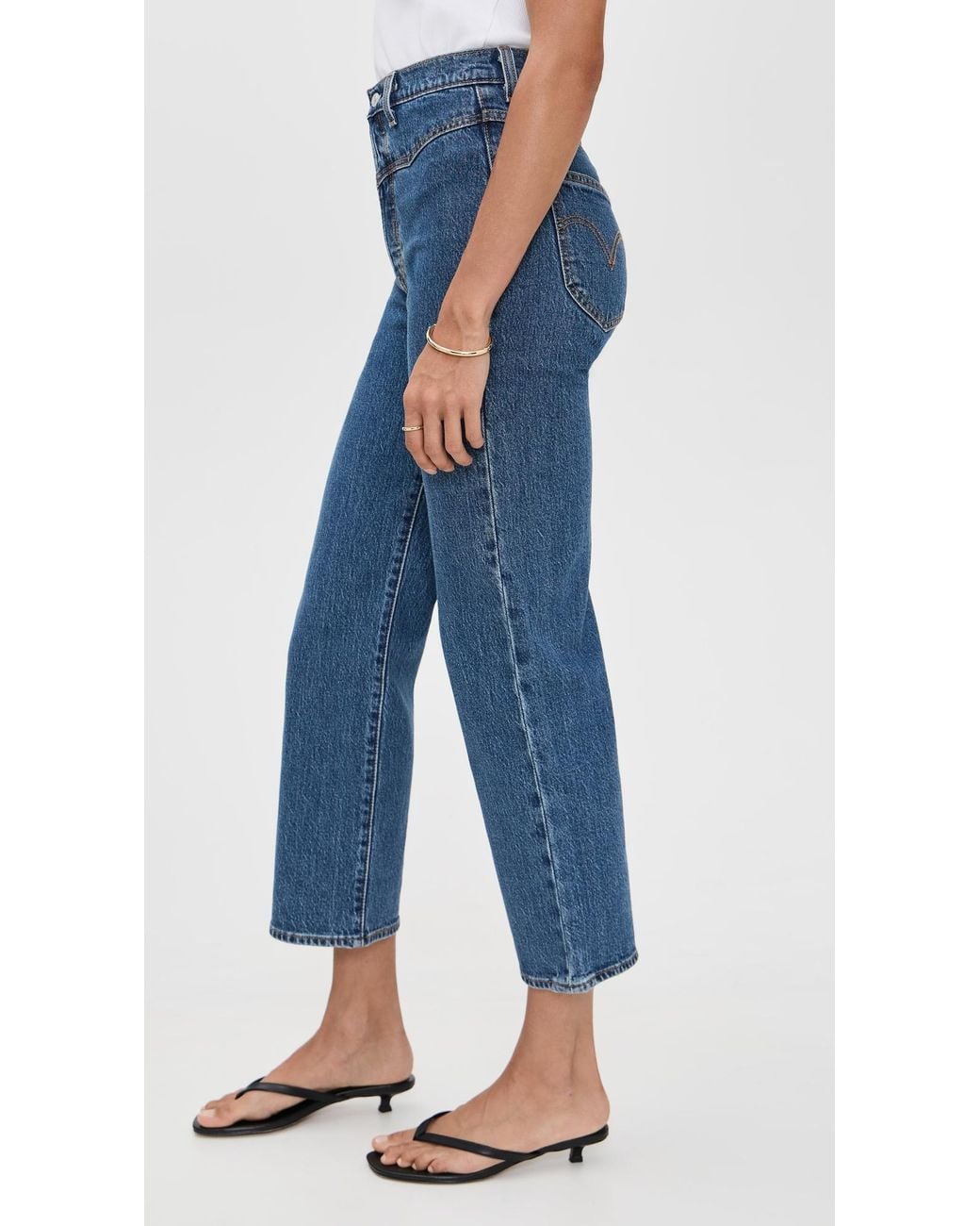 Levi's Ribcage Western Yoke Jeans in Blue | Lyst