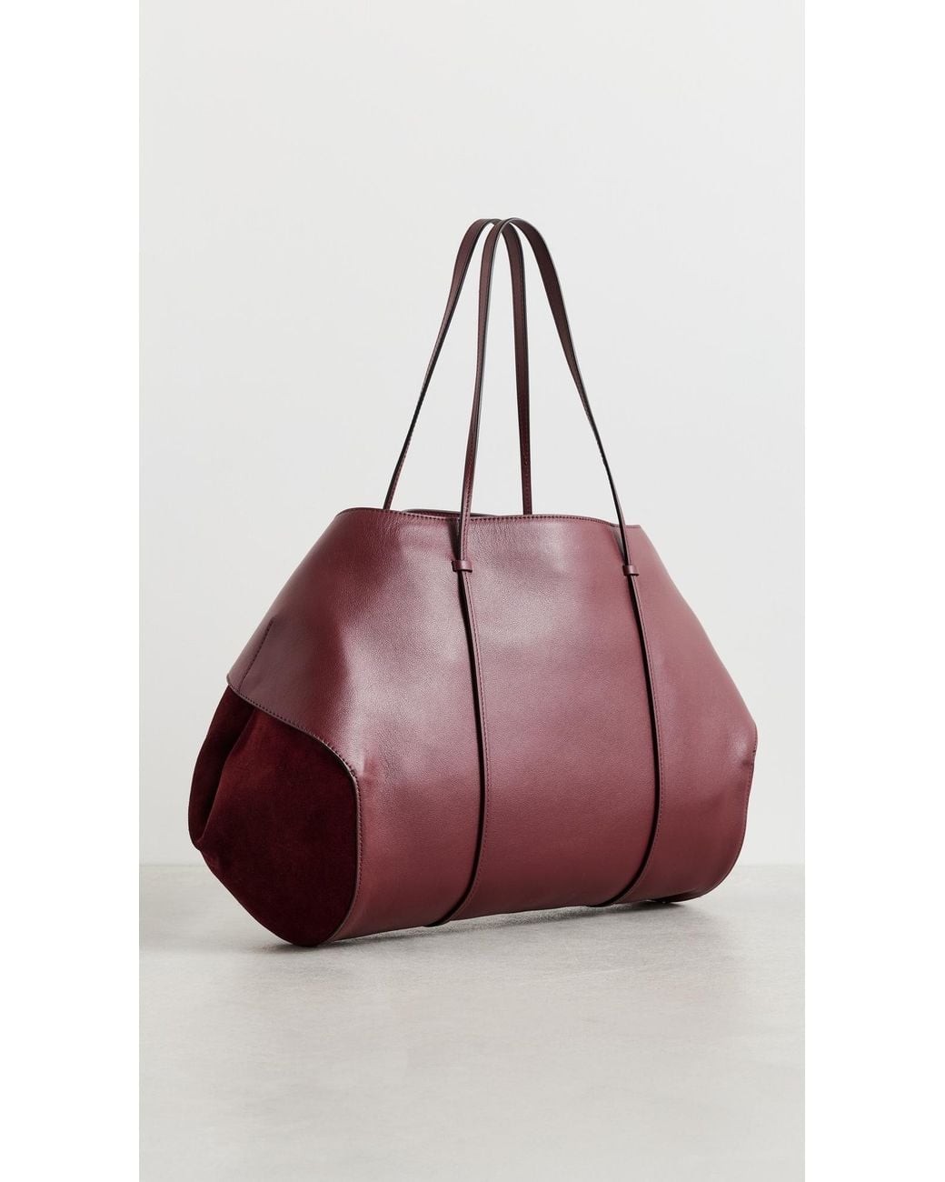 Neous Berenices Suede Leather Shoulder Bag in Red | Lyst