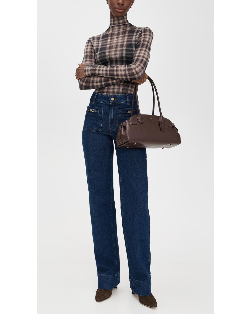 PAIGE Sasha Jeans With Novelty Patch Pockets in Blue | Lyst