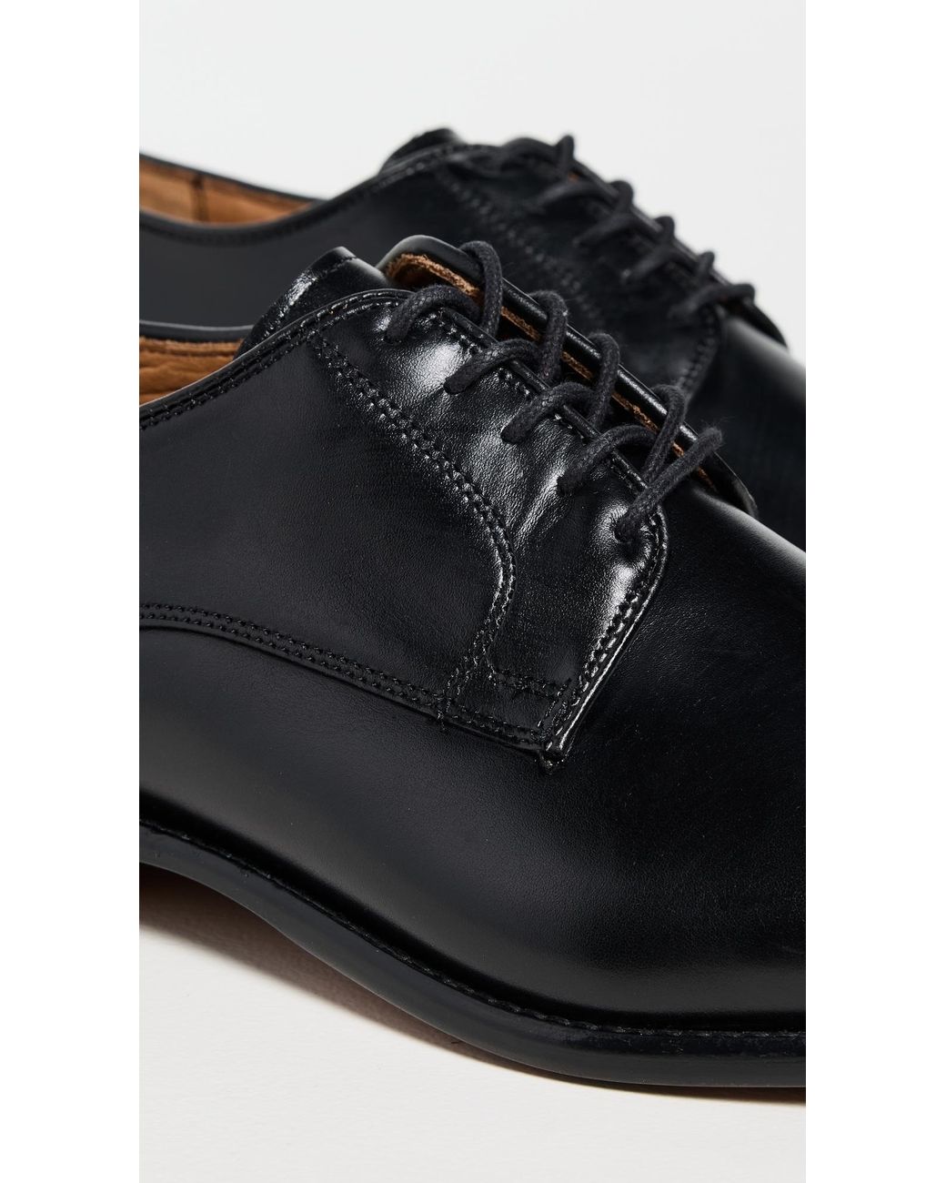 Allen Edmonds Smith Leather Lace Up Derbies in Black for Men | Lyst