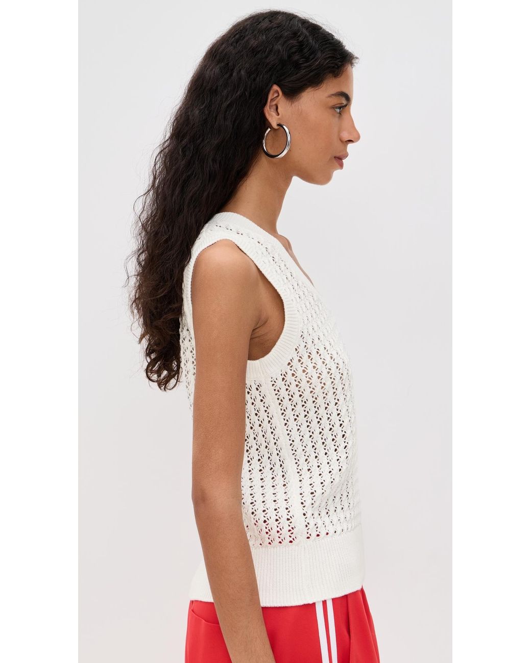 Varley Ferns Open Knit Tank in Red | Lyst