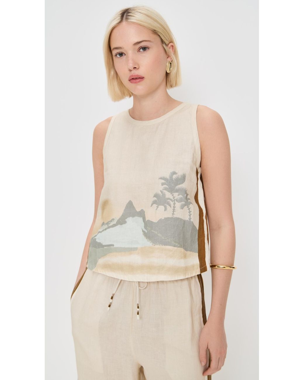 Las Sureñas Ipanema Top in Natural | Lyst