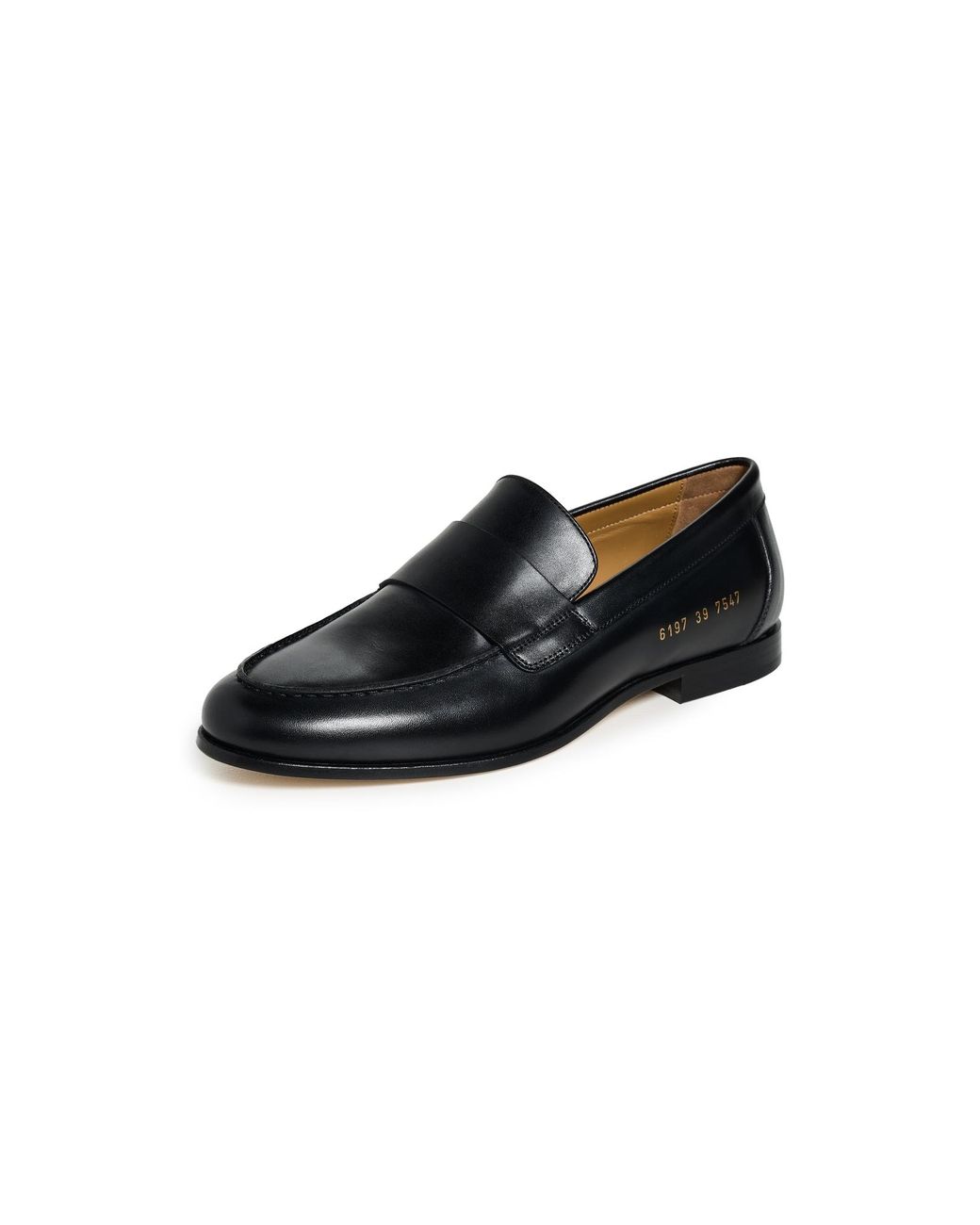 Common Projects Flat Loafers in Black | Lyst