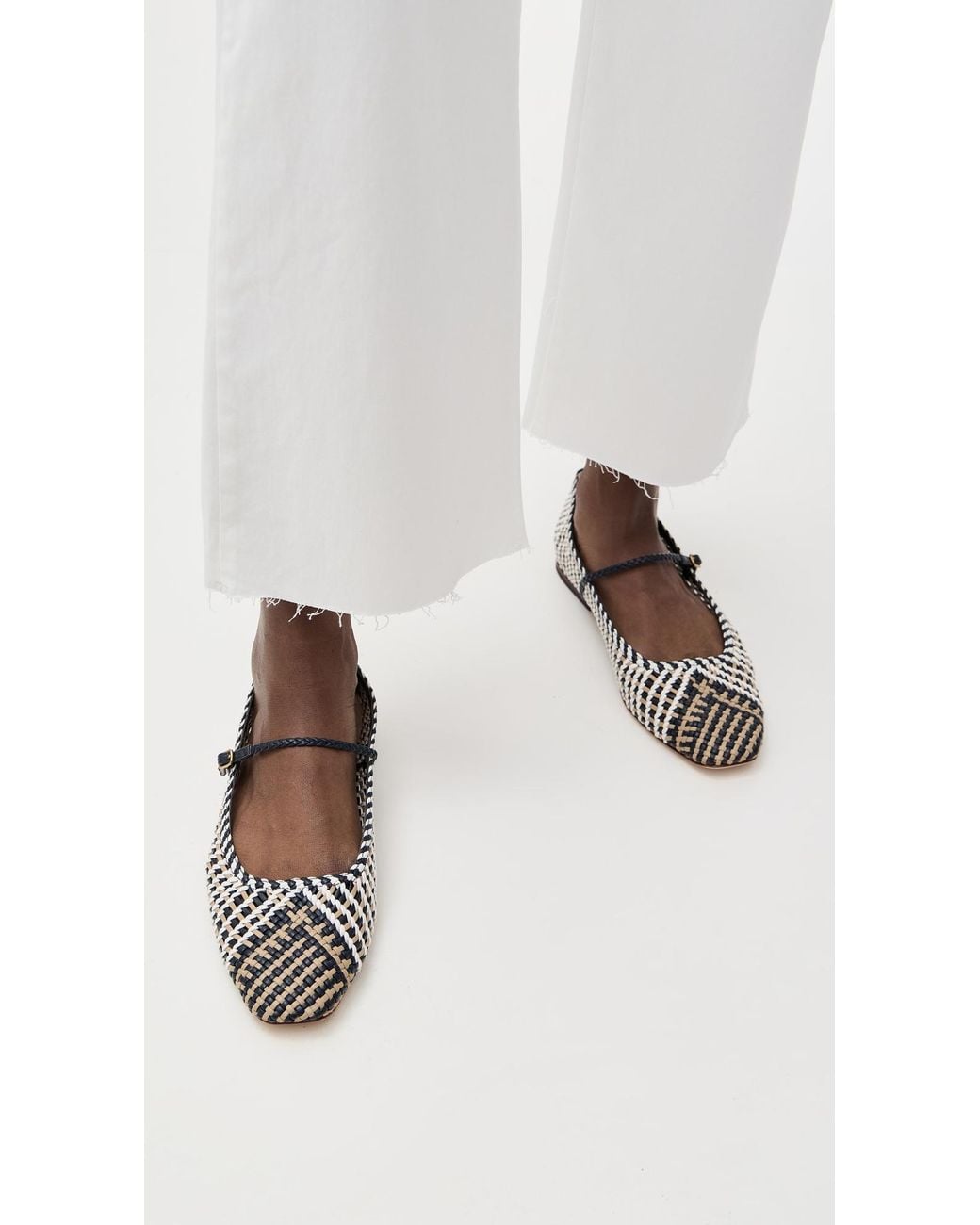 Veronica Beard Ellie Woven Flats | Lyst