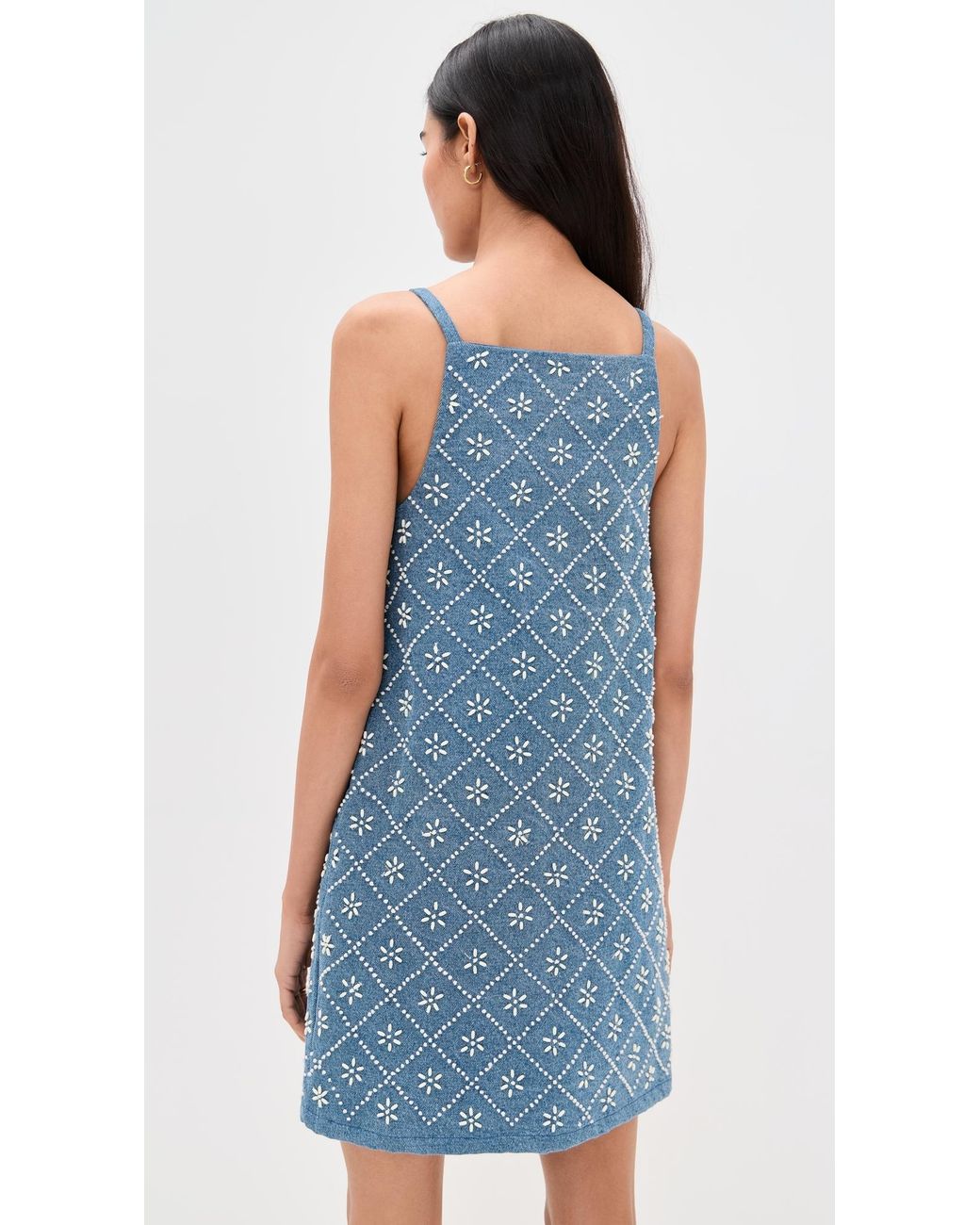 Rag & Bone Gentry Embellished Denim Dress in Blue | Lyst