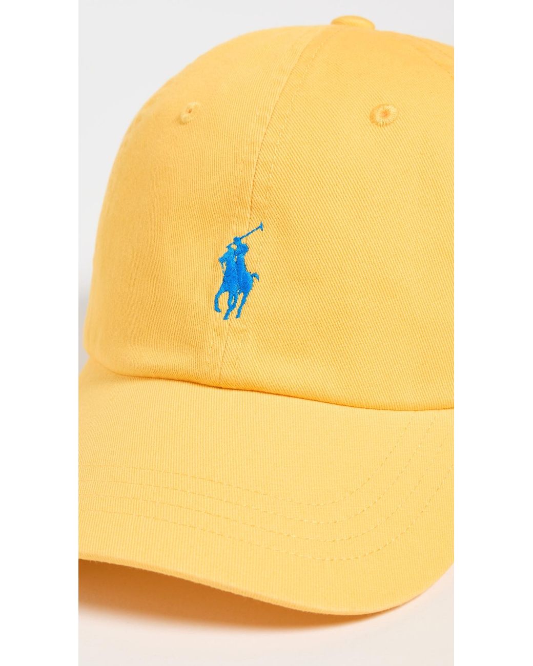 Polo Ralph Lauren Twill Classic Sport Cap in Yellow | Lyst