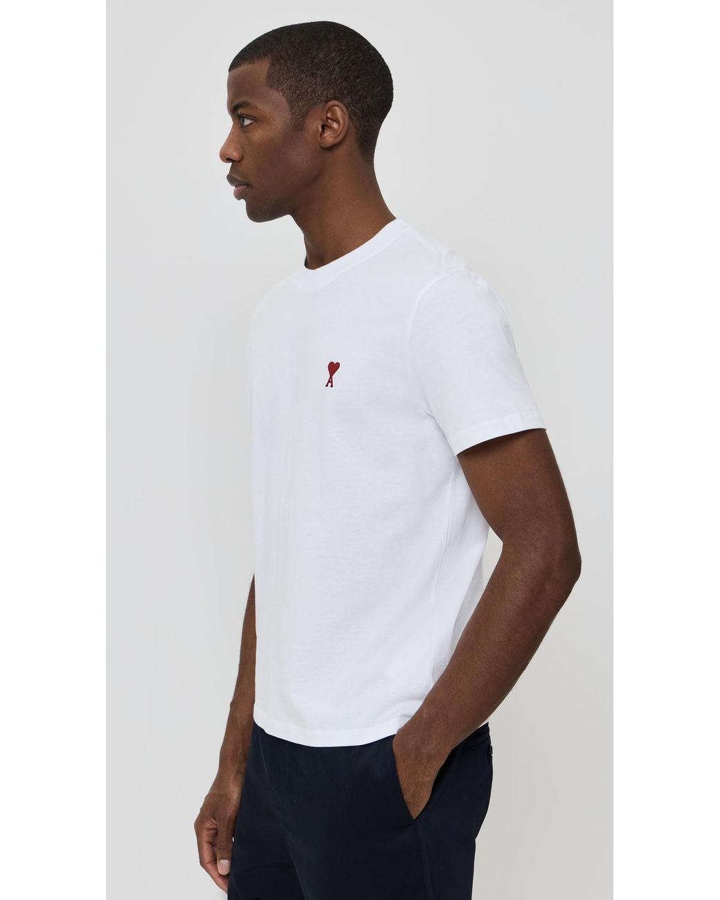 Ami Paris Adc Classic Fit Logo Tee in White for Men | Lyst