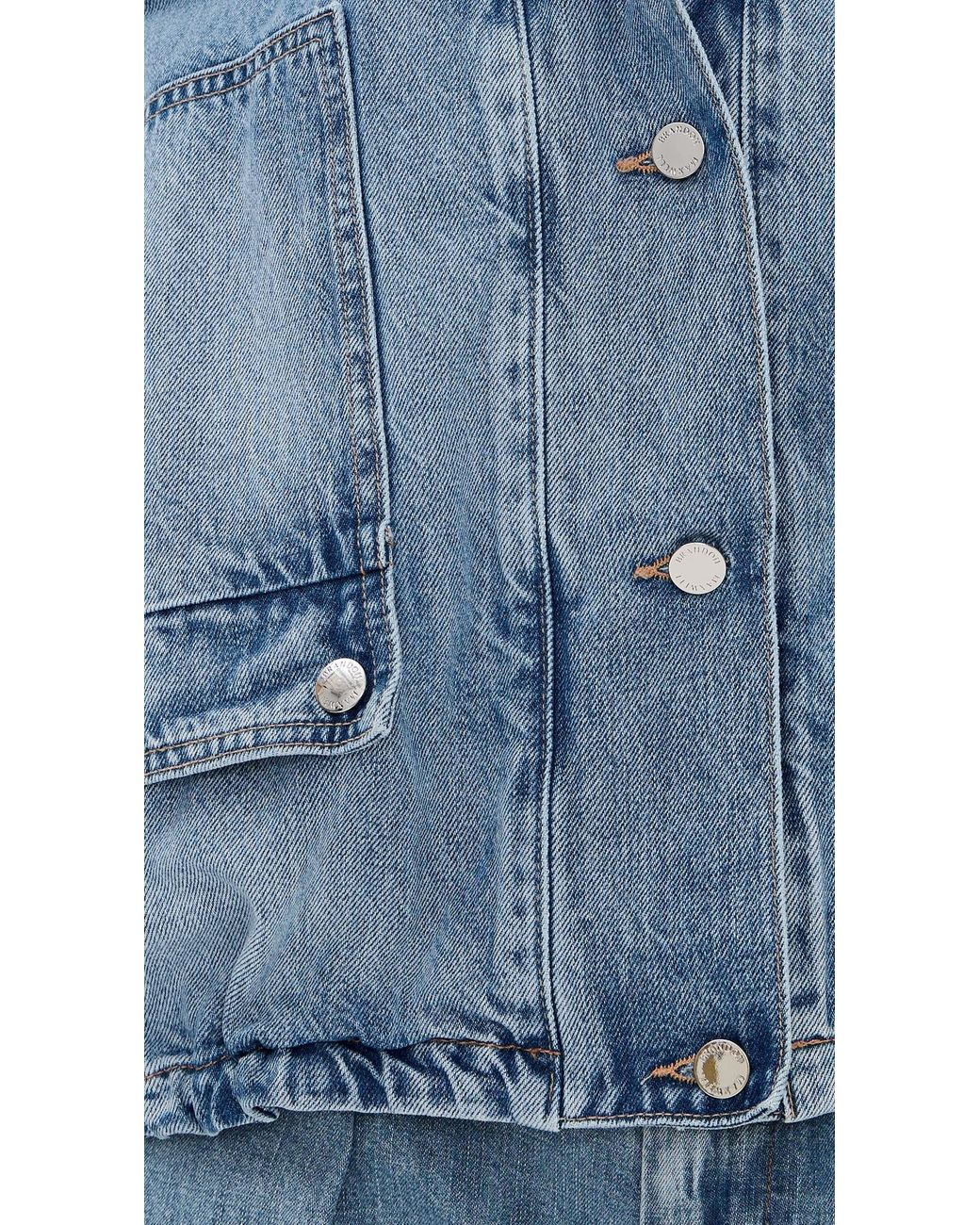 Brandon Maxwell The Harper Balloon Jacket With Drawcord Hem in Blue | Lyst