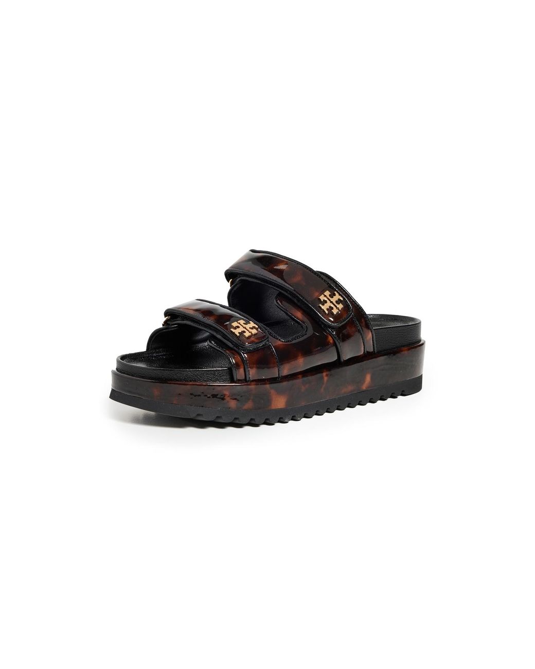 Tory Burch Kira Sport Slides 8 in Black | Lyst