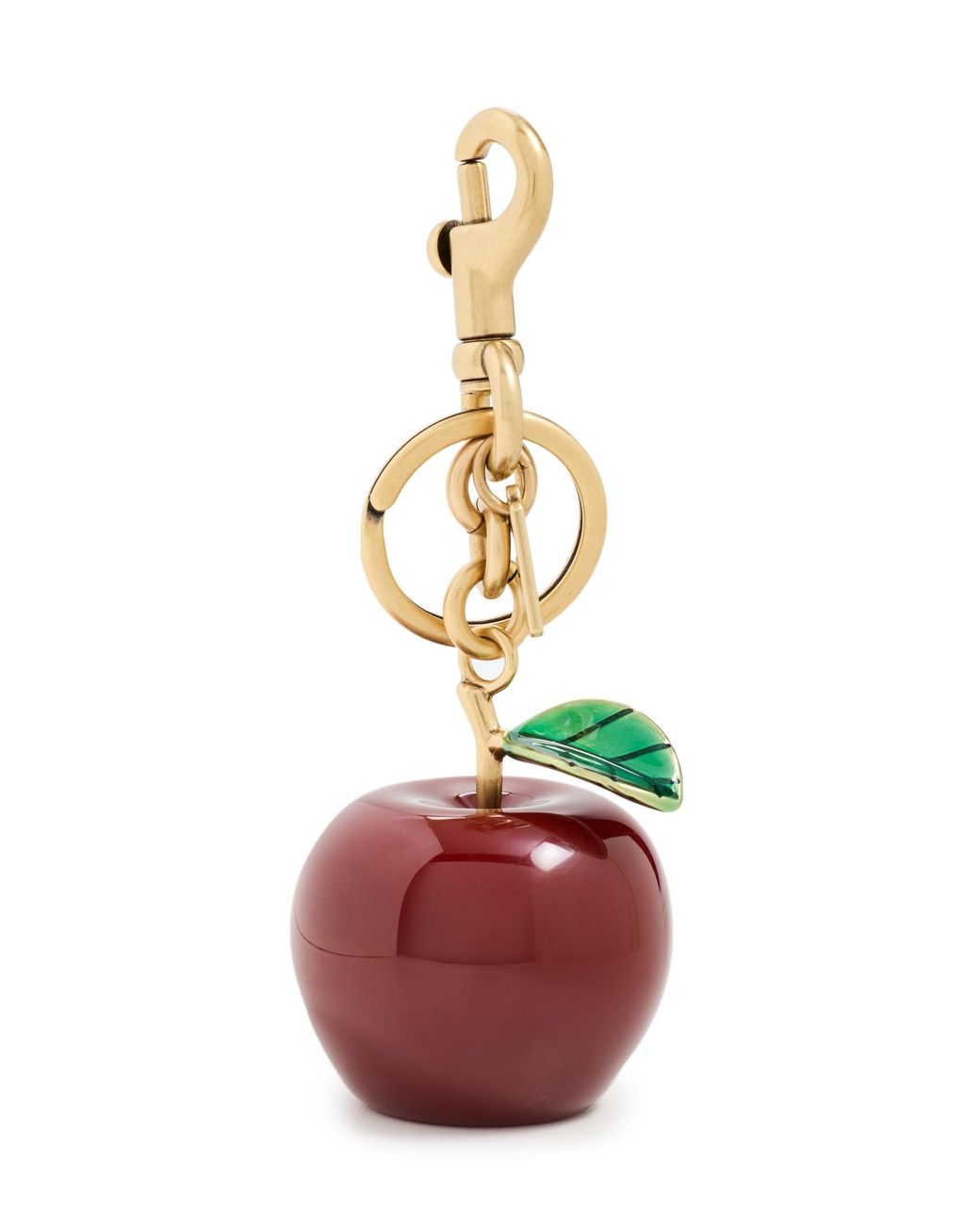 COACH Small Apple Bag Charm Keychain in White | Lyst