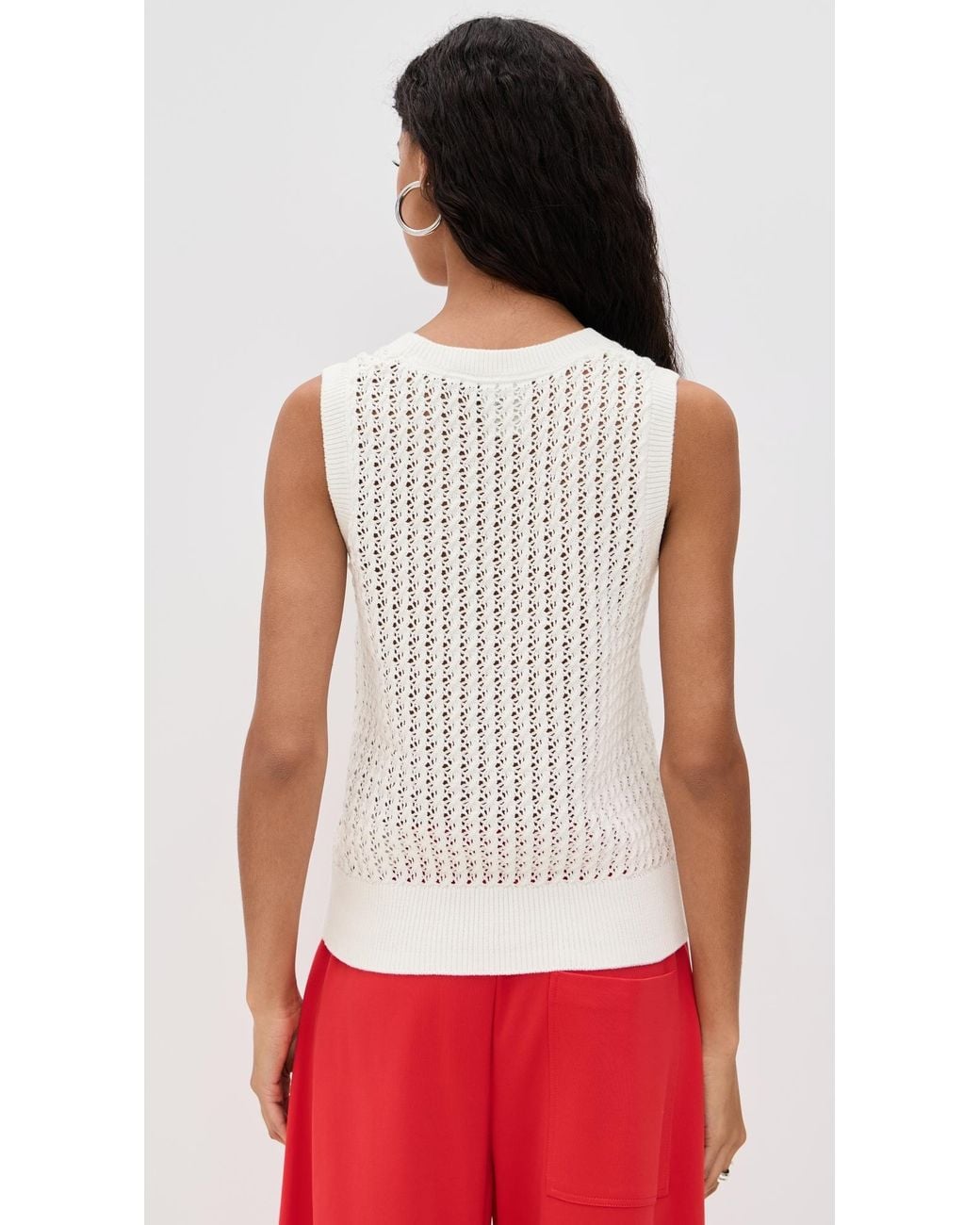 Varley Ferns Open Knit Tank in Red | Lyst
