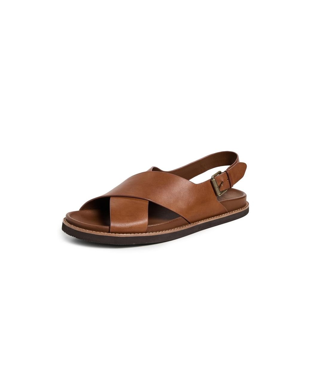 Polo Ralph Lauren Zane Leather Sandals in Brown for Men | Lyst
