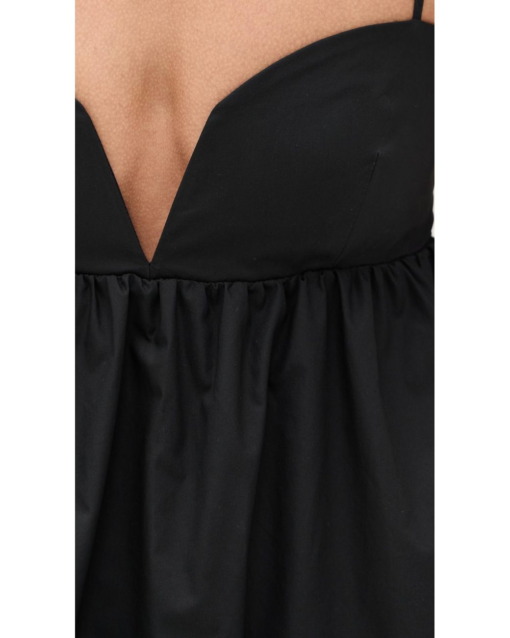 Susana Monaco Poplin Lace Up Back V Wire Dress 18 in Black | Lyst