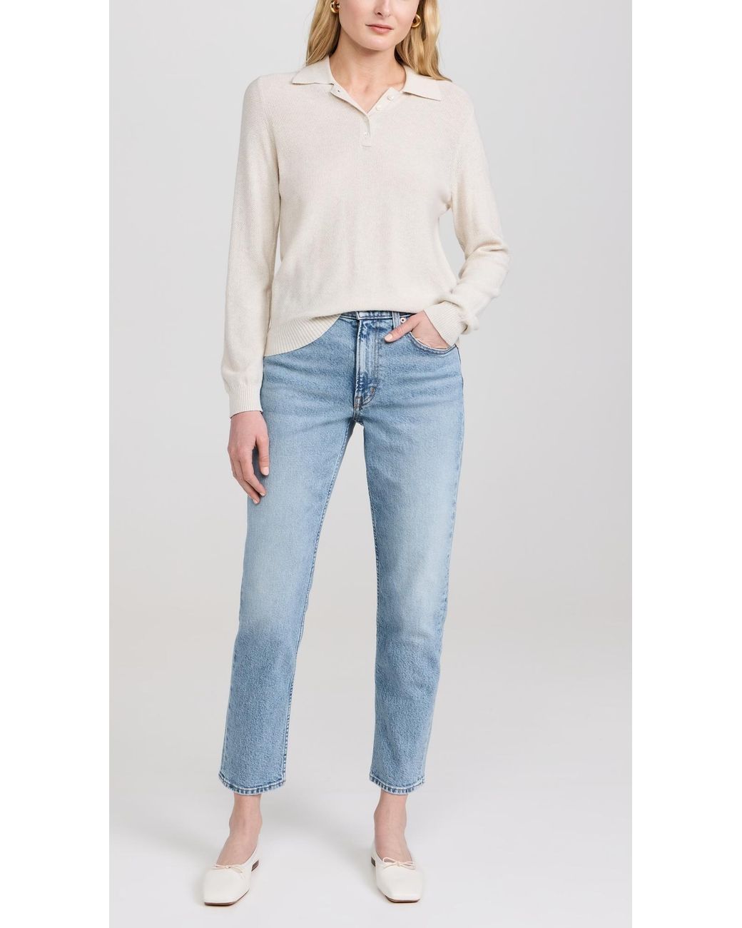 Alex Mill The Amber Mid-Rise Slim Jeans in Blue | Lyst