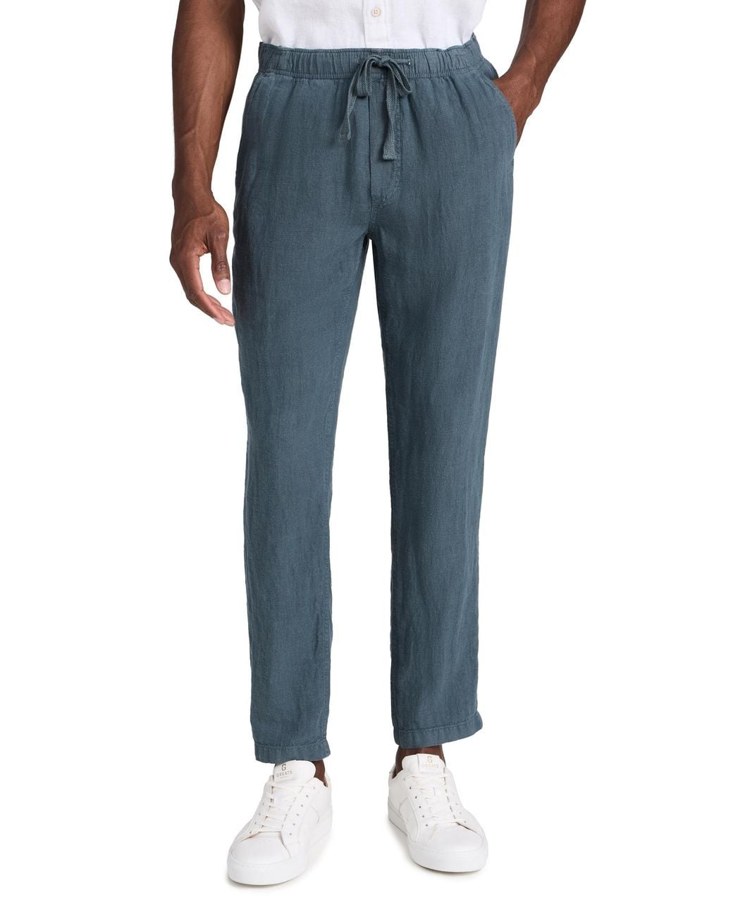 Faherty Linen Drawstring Pants in Blue for Men | Lyst